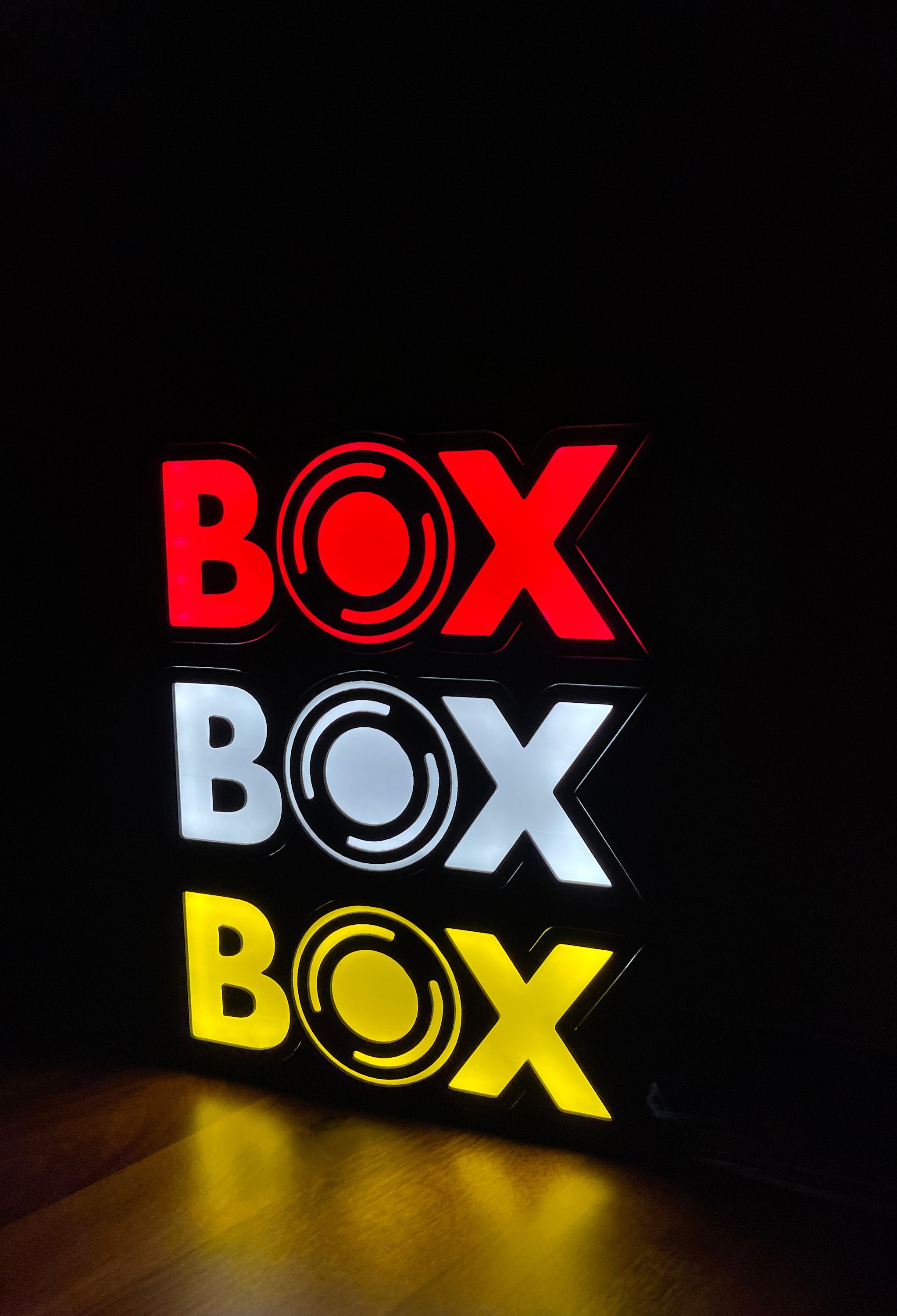 F1 Box Box Box Sign | Funny LED Sign | Mancave | Funny Sign - Etsy