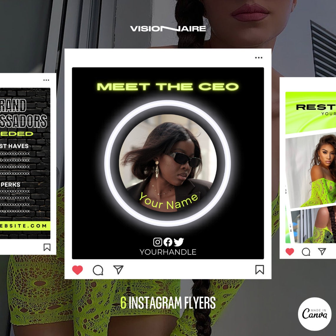 6 DIY Canva Flyers, Template Pack, Boutique Flyer, Meet the CEO, New ...