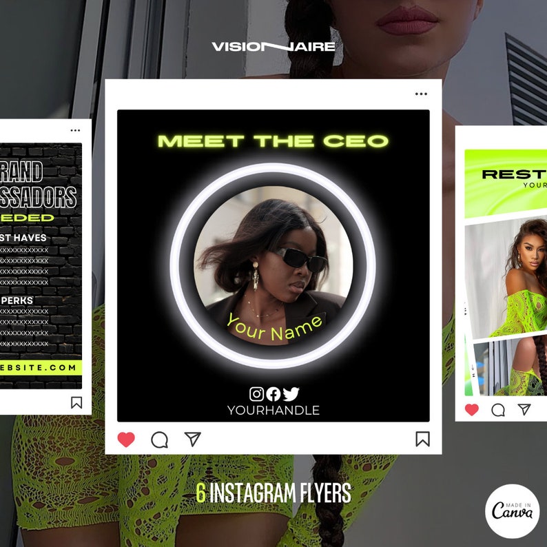 6 DIY Canva Flyers, Template Pack, Boutique Flyer, Meet the CEO, New ...