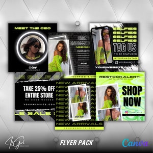 6 DIY Canva Flyers Template Pack Boutique Flyer Meet the - Etsy