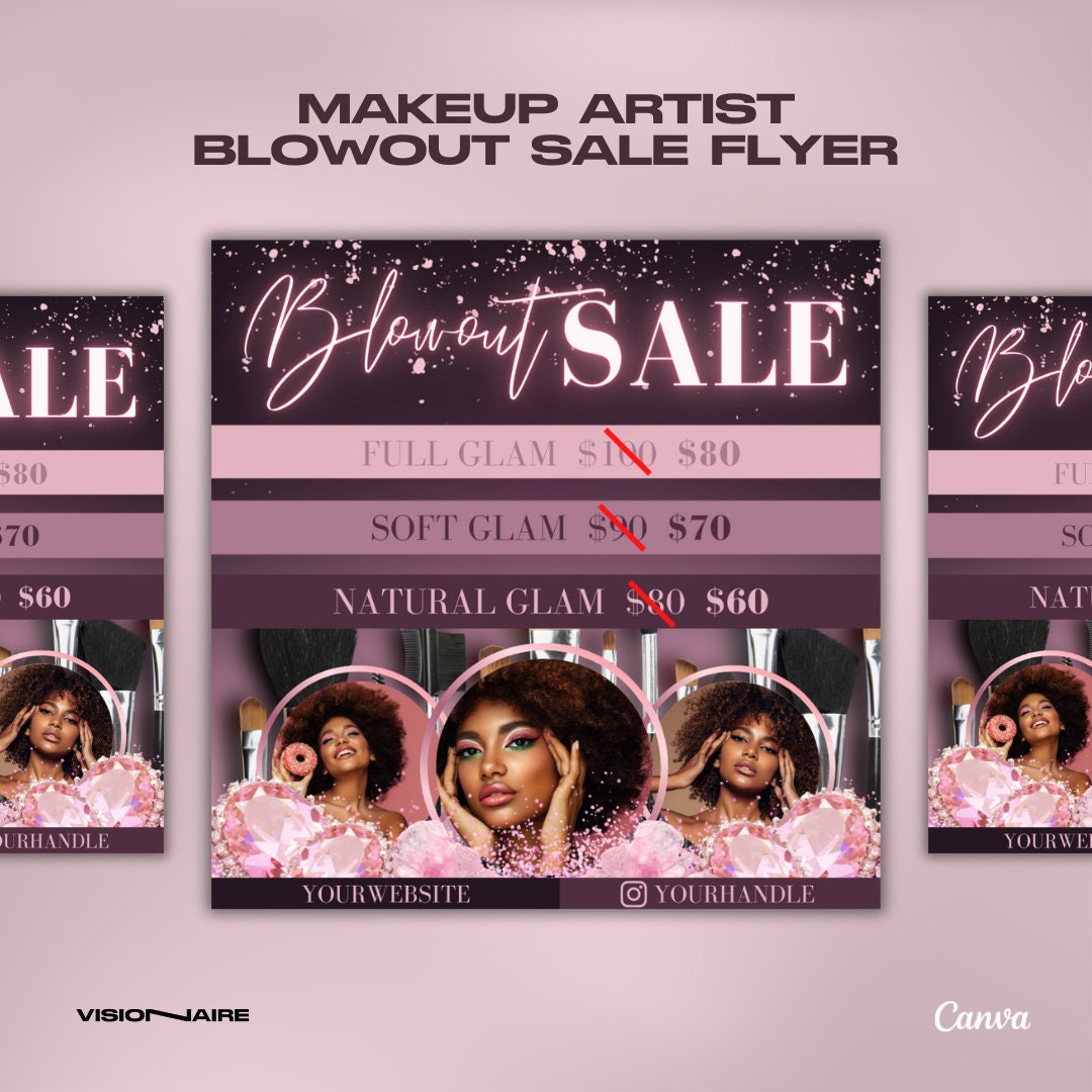 Makeup Flyer, Makeup Appointment Available, Makeup Services, DIY Canva ...