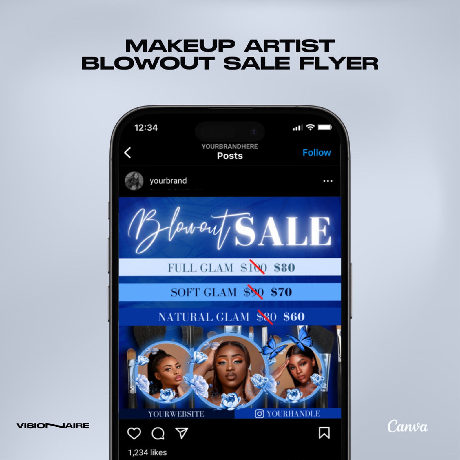 Blowout Sale Flyer Template | New Arrival Shop Now Hair Bundles Lash ...