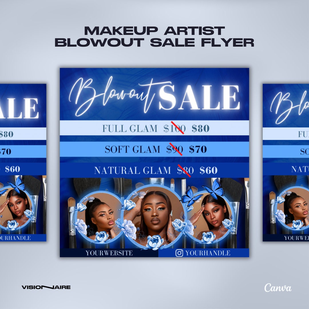 Blowout Sale Flyer Template | New Arrival Shop Now Hair Bundles Lash ...