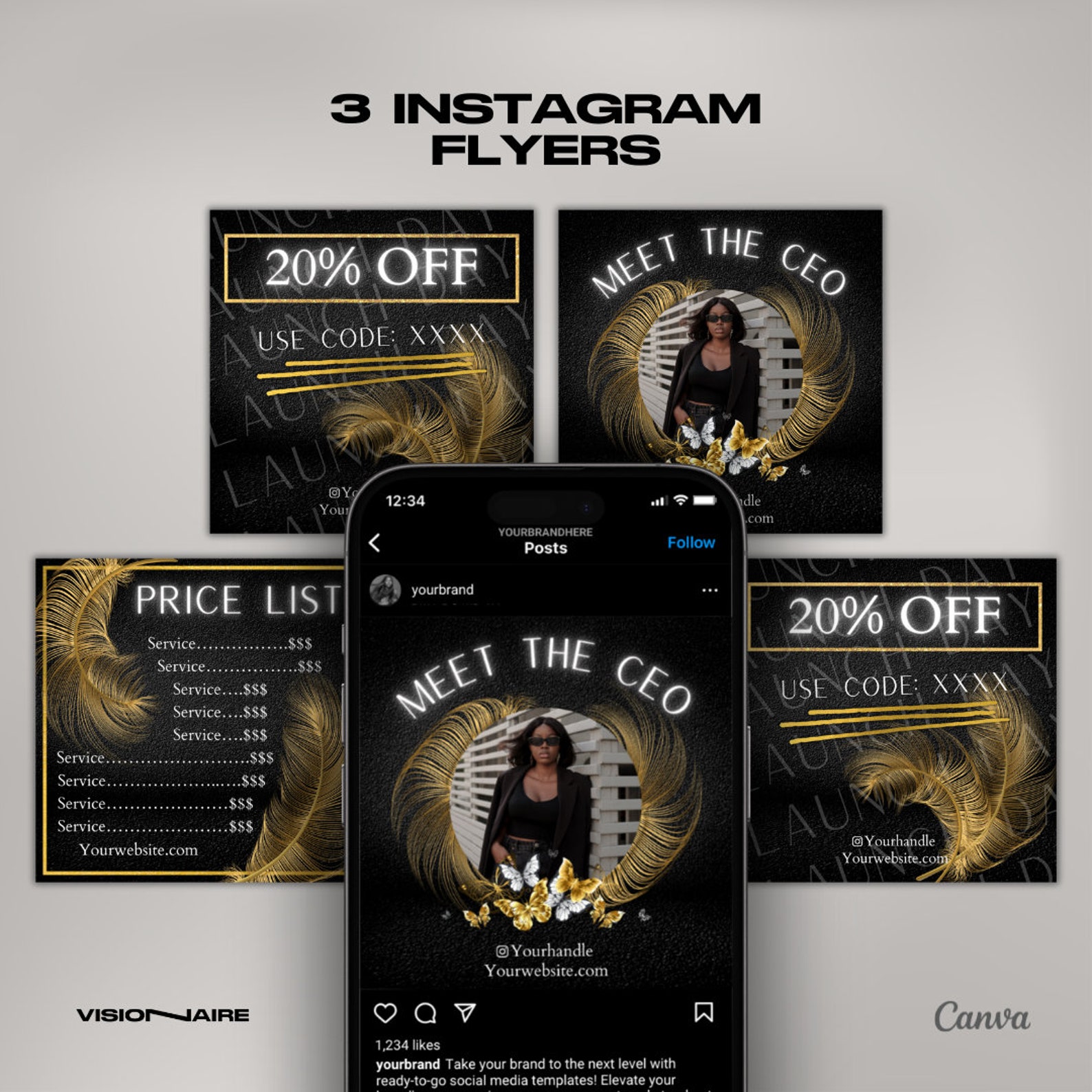 Launch Day Pack, Launch Flyers, Launch Bundle, Price List, Meet the CEO ...