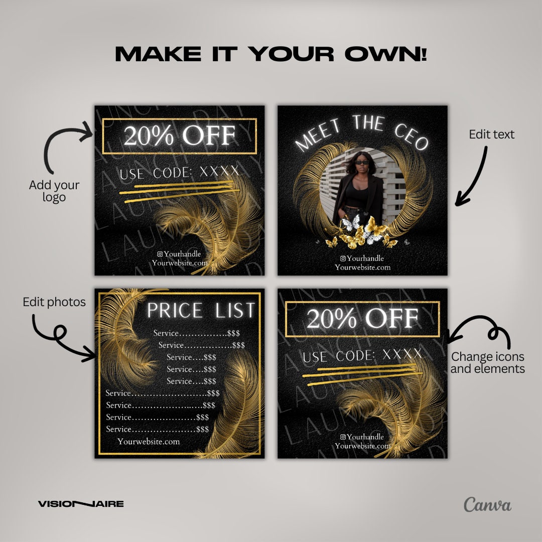 Launch Day Pack, Launch Flyers, Launch Bundle, Price List, Meet the CEO ...