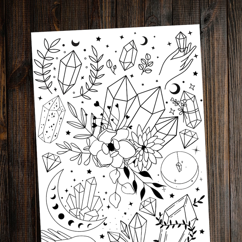 Witchy Coloring Pages - Etsy