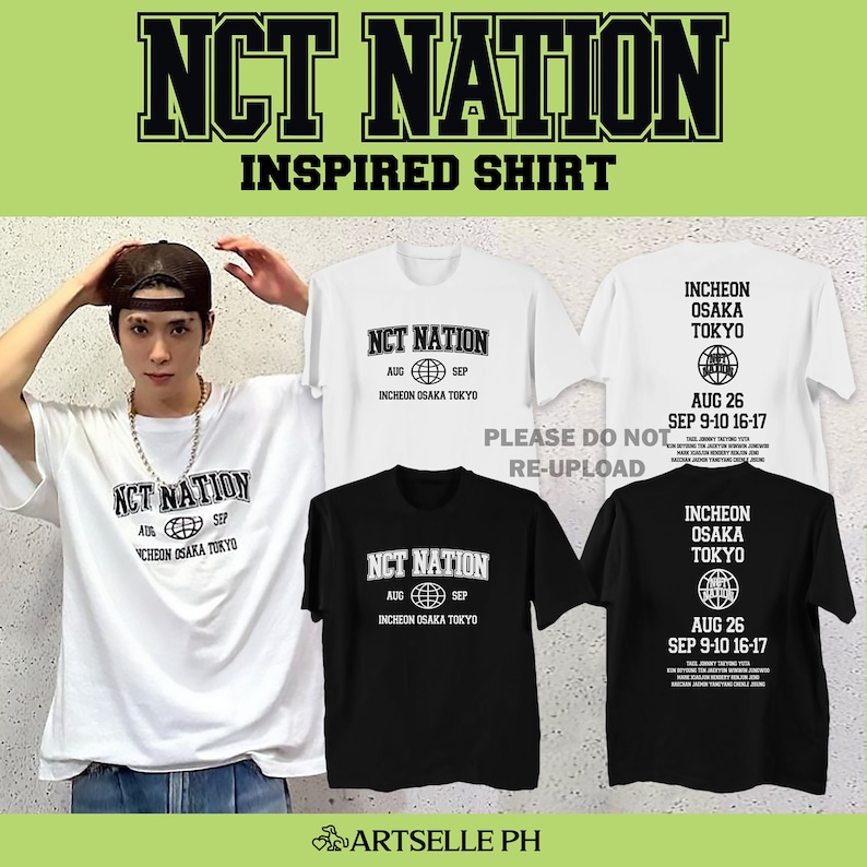 NCT NATION Shirt to the World Inspired MD 2023 Incheon Osaka Tokyo ...