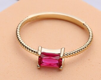 Dainty 14k Ring - Etsy