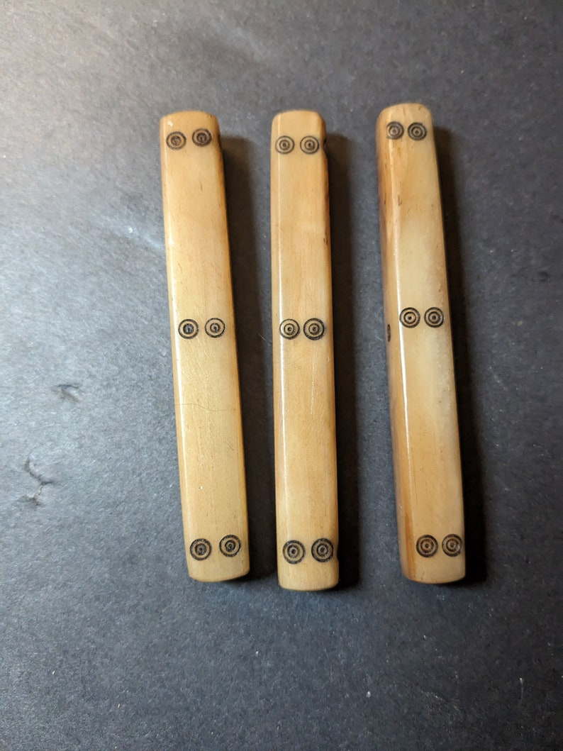 Big Pasa Stick Yak Bone Dice Set Tibetan Divination 3 3/4 Long 0.46 ...