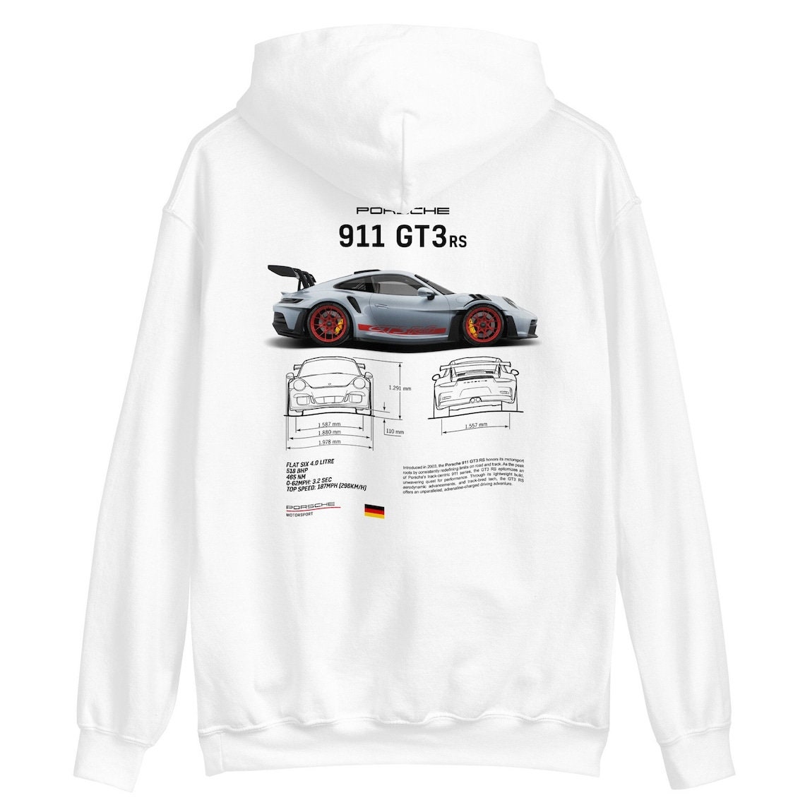 Porsche 911 GT3 RS SVG PNG Sports Car Design Gift Car Clip Art T-shirt ...