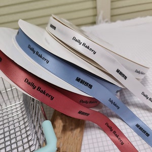 Personalized Satin Ribbon Printed With Your Logo for Gift Packaging,100 ...