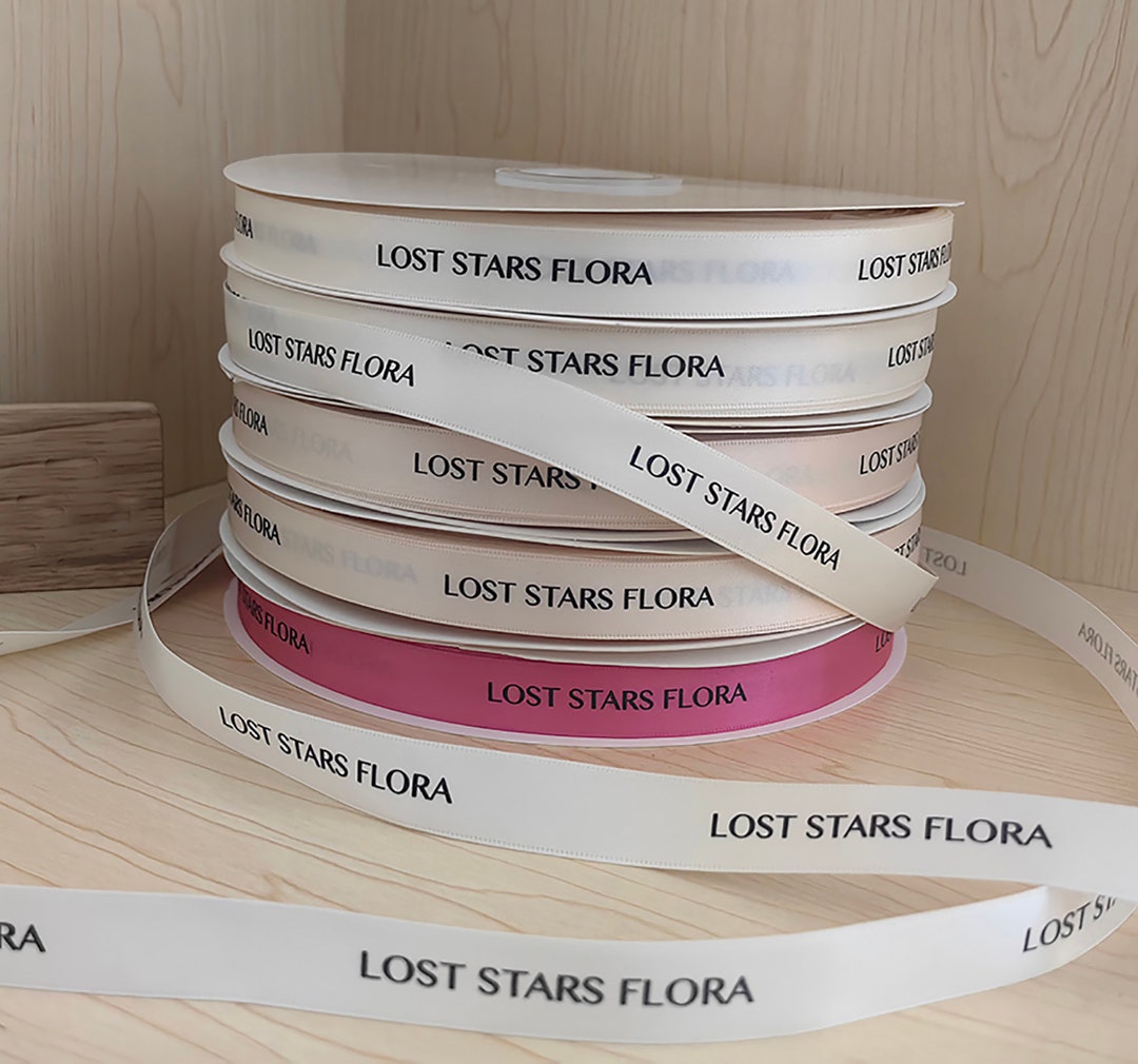 Personalized Satin Ribbon Printed With Your Logo for Gift Packaging 100 Yards Roll Flat Printing Etsy UK