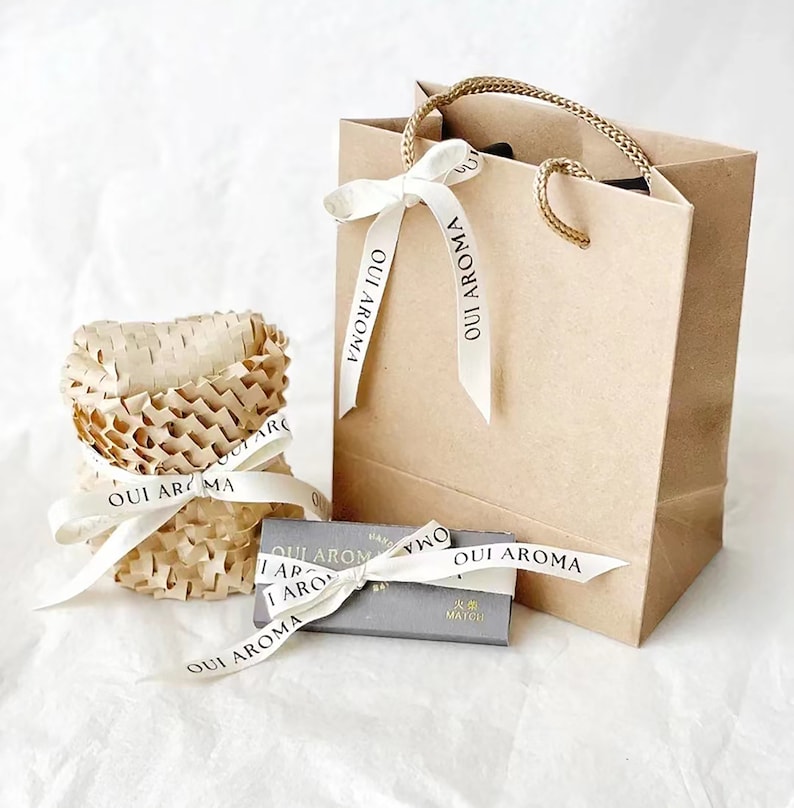 Personalized Cotton Ribbon With Custom Logo, Gift Packaging, 100 Yards ...