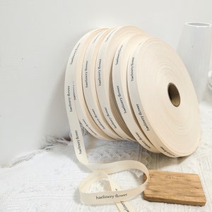 100 Yards Roll Personalized Cotton Ribbon Tape Custom Printed With Your ...