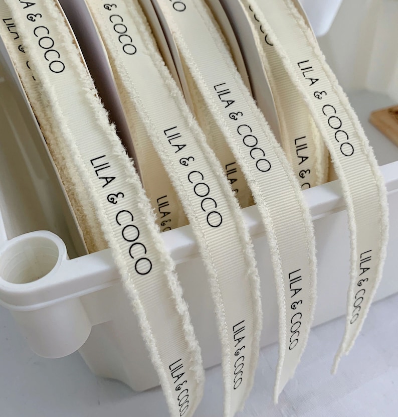 100 Yards Custom Grosgrain Fringe Ribbon Printed With Your Logo for ...