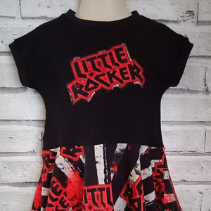Little Rocker Girls Dress, Girls Twirly Dress, Rocker Dress, Kids ...