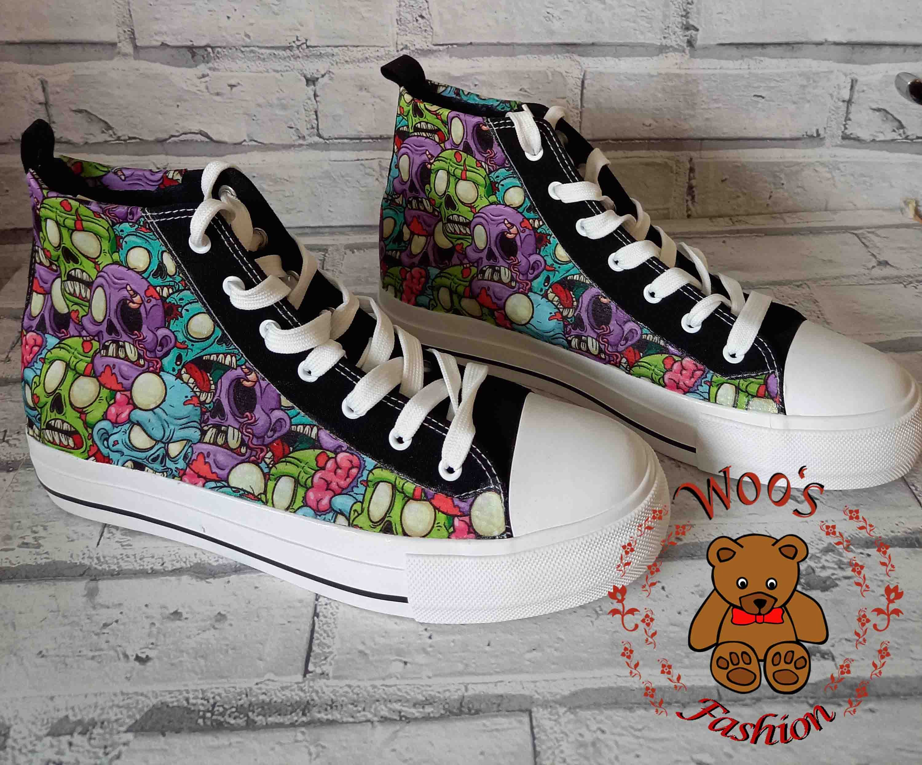 Zombie Shoes Zombie Boots Zombies Ladies Shoes Hi Rise - Etsy