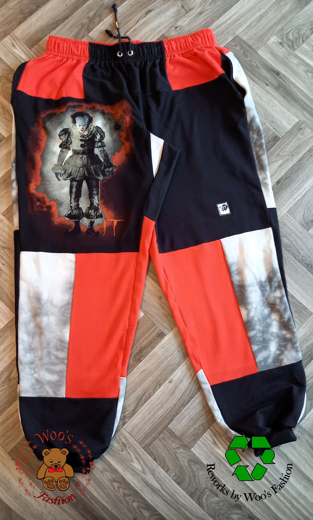 Pennywise Reworked Sweatpants, Upcycled Clothing, Reworked Joggers ...