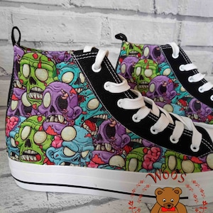 Zombie Shoes, Zombie Boots, Zombies, Ladies Shoes, Hi Rise Shoes, Gift ...