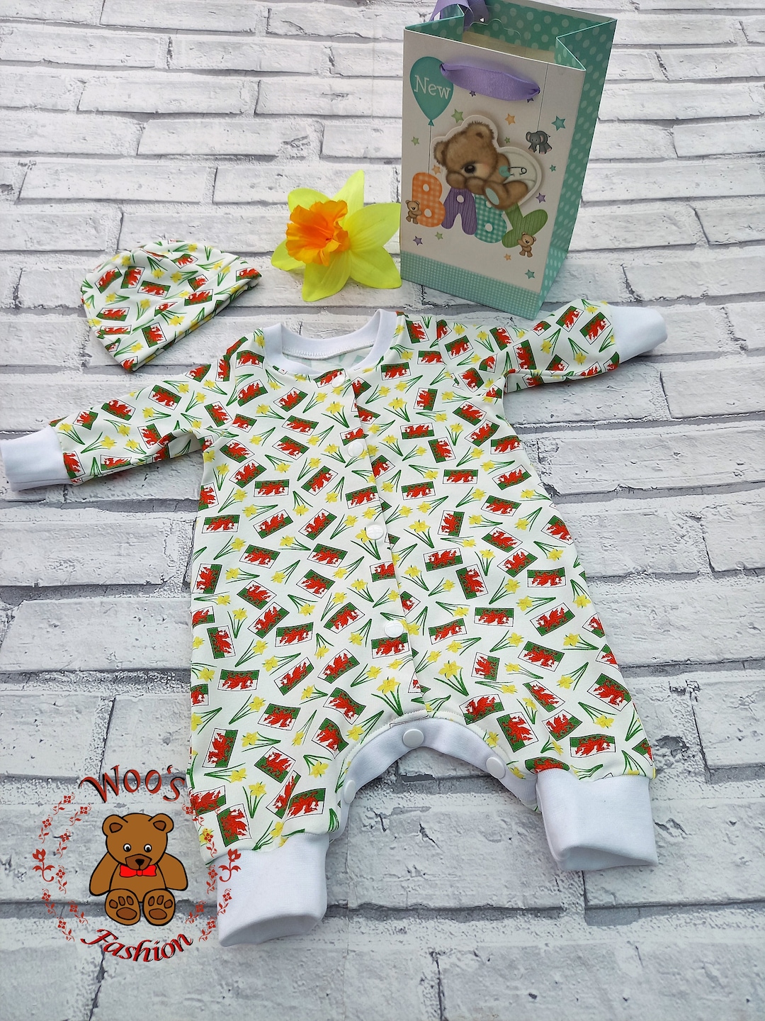 Welsh Baby Romper, Welsh Baby Grow, Welsh Hat, Romper and Hat Set ...