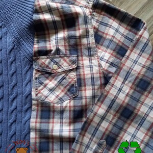 Blue Rework Shirt, Reworked Top, Reworked Items, Eco Friendly Clothing ...