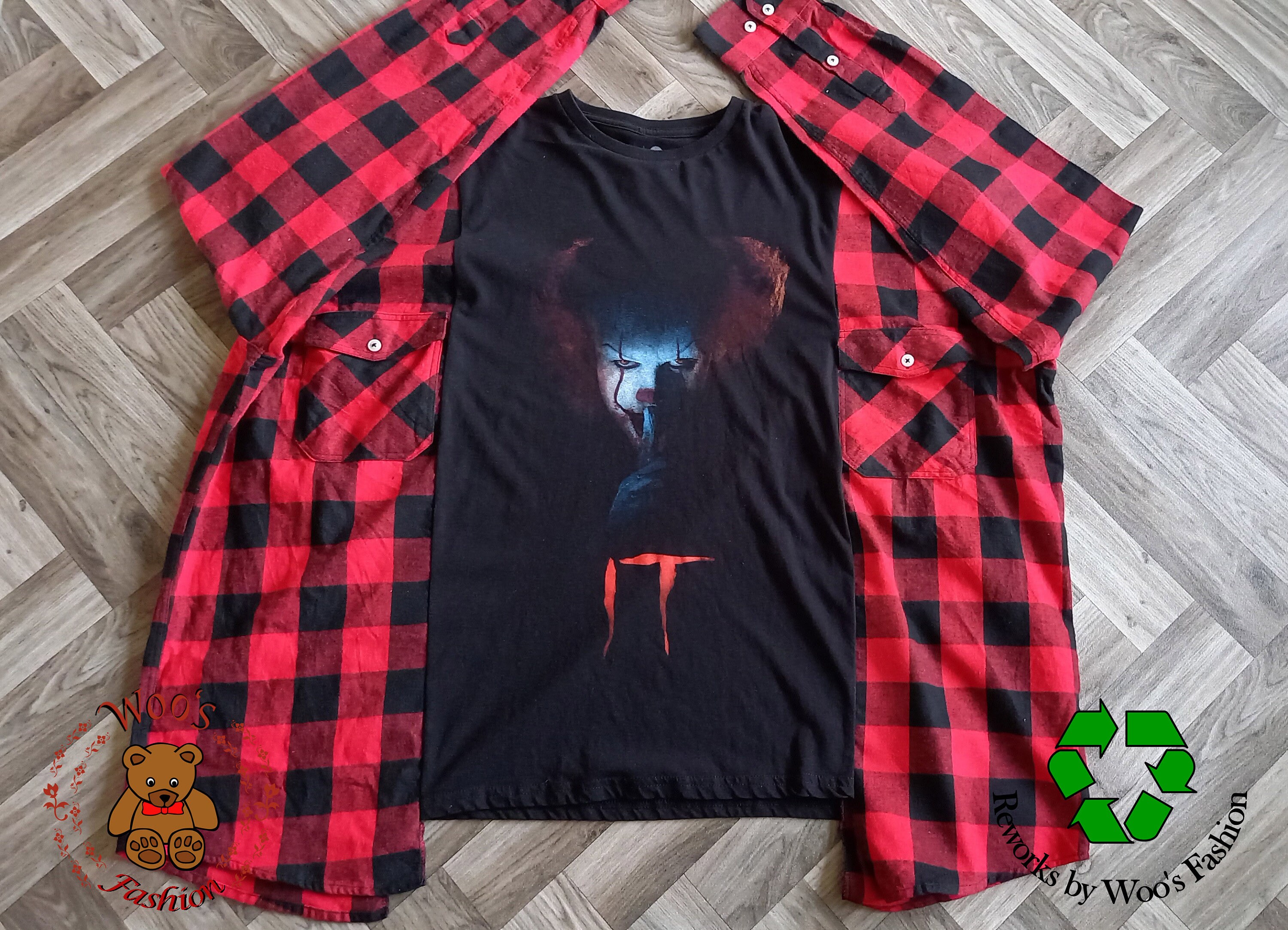 IT Pennywise Rework Shirt, Reworked Top, Reworked Items, Sustainable ...