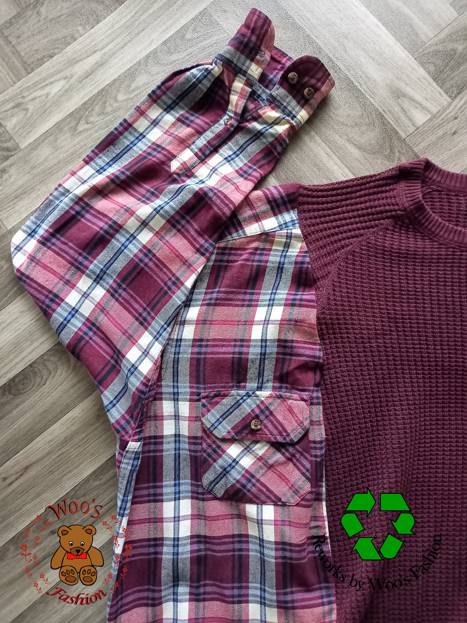 Rework Shirt, Reworked Jumper, Flannel Reworks, Eco Friendly Clothing ...