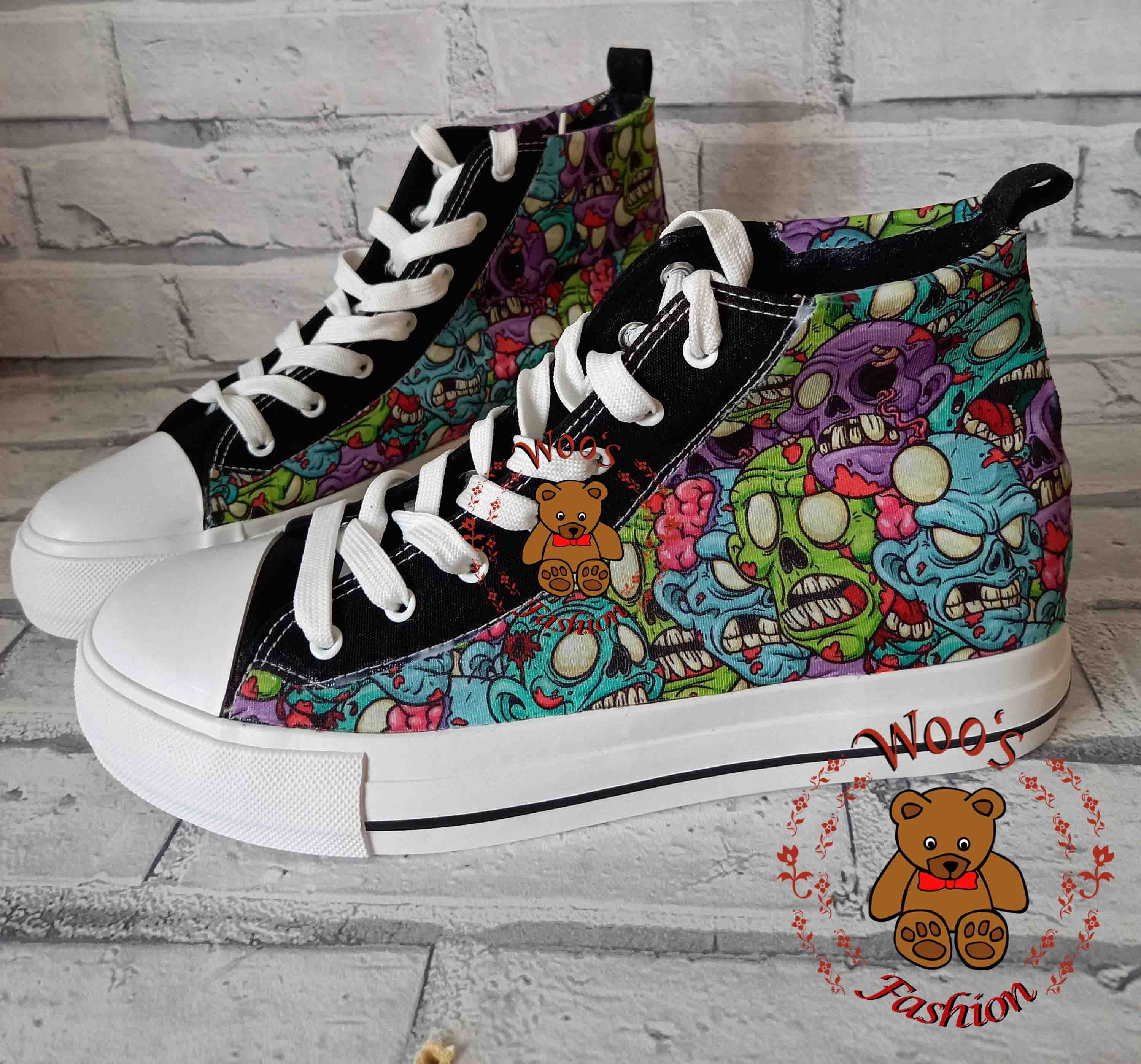 Zombie Shoes Zombie Boots Zombies Ladies Shoes Hi Rise - Etsy