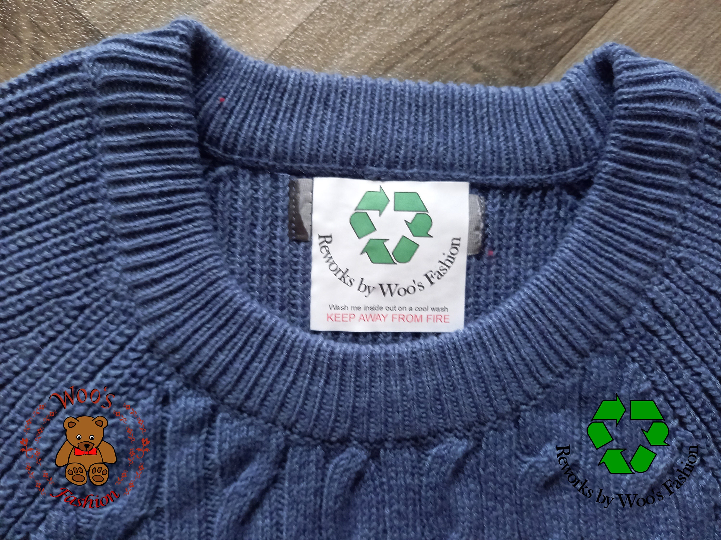 Blue Rework Shirt, Reworked Top, Reworked Items, Eco Friendly Clothing ...