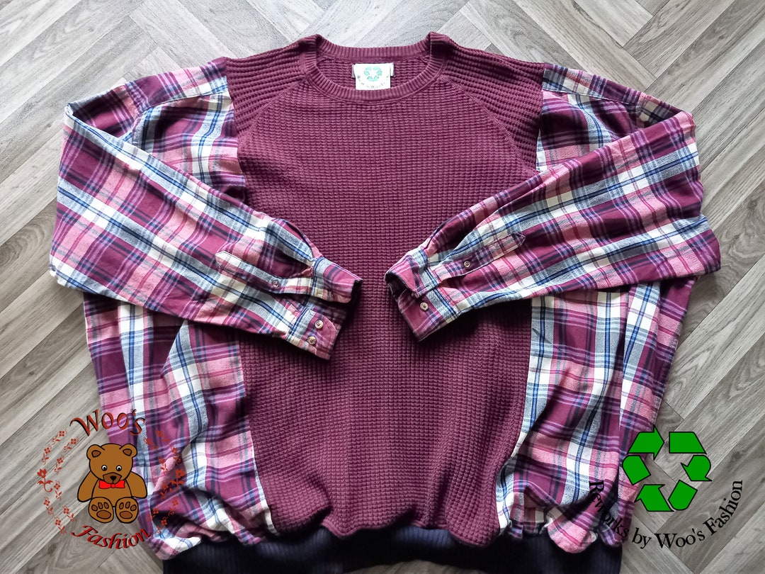 Rework Shirt, Reworked Jumper, Flannel Reworks, Eco Friendly Clothing ...
