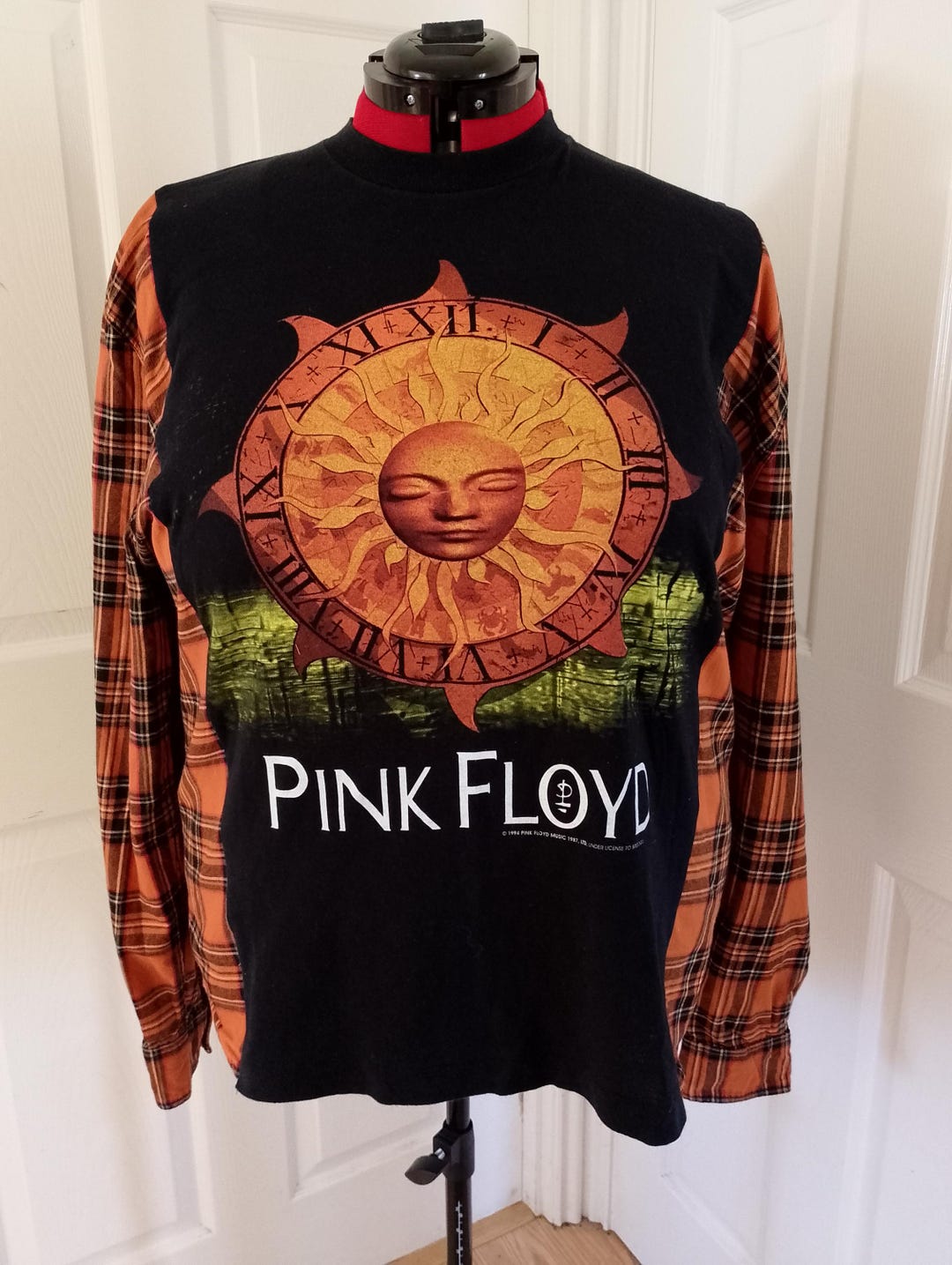 Rework Flannel Shirt, Orange Check Rework Shirt, Flannel Reworks, Slow ...
