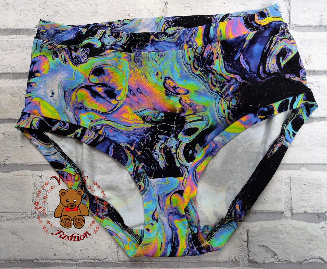 Ladies Pants, Gasoline Print Pants, Ladies Scrundies, Rainbow Scrundies ...