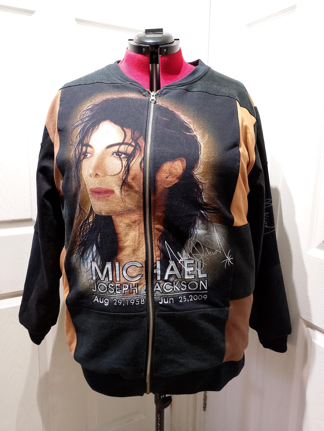 Reworked Michael Jackson Bomber Jacket, Unisex Patchwork Fashion - Etsy