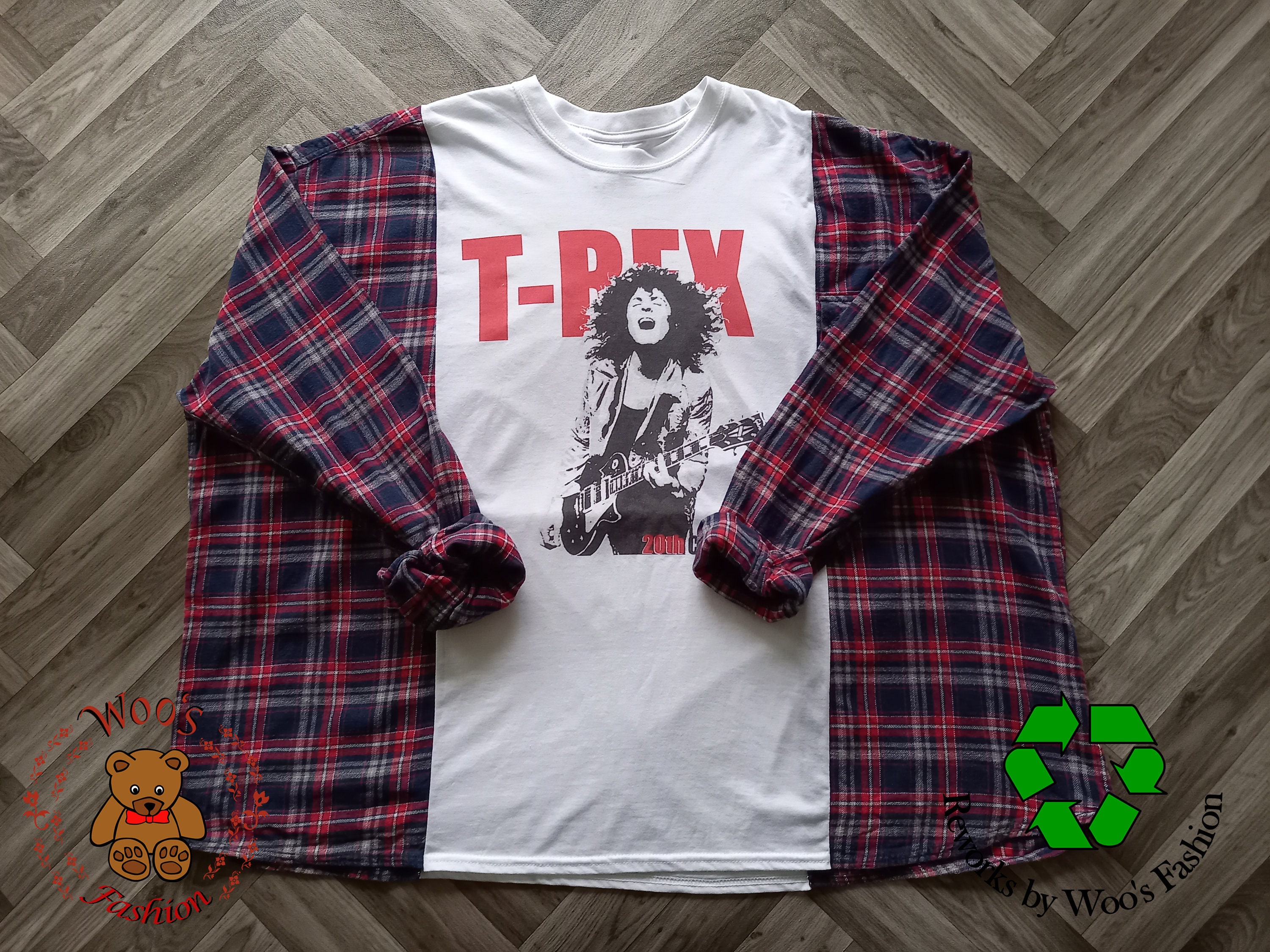 Reworked T Rex Shirt Reworked Top Reworked Items Eco - Etsy