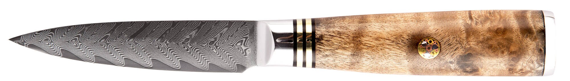 Damascus Paring Knife Sea Salt: Plain & Easy 3.5in Japanese Style ...