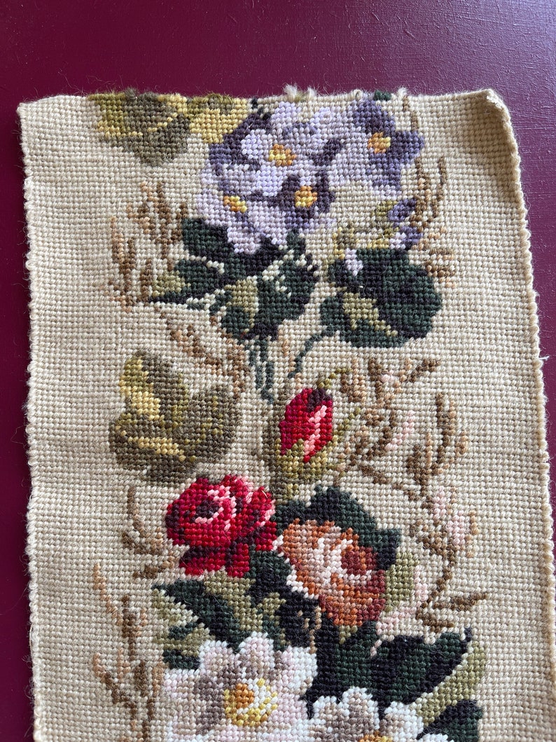 Vintage Handcrafted With Needlepoint Technique Using 100% Wool Yarn ...