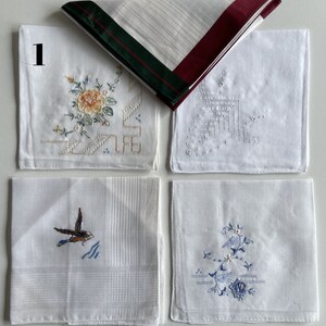 Vintage Handkerchief Collection Bundle Set of 5 White Vintage ...