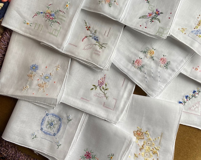 Handmade Handkerchief Napkin Vintage Mothers Day Gift Wedding 80s Gift ...