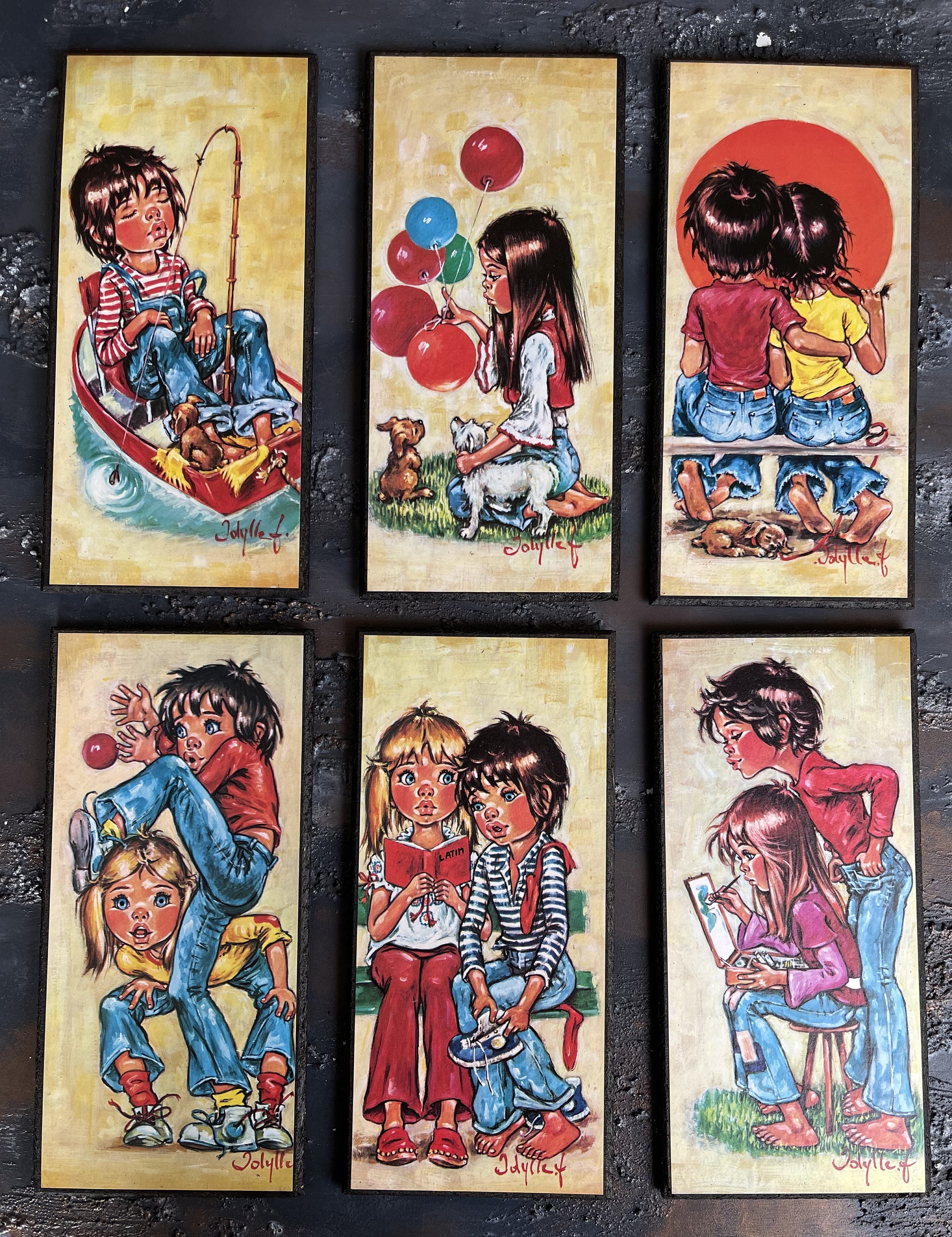 70s Art With Big Eyes
