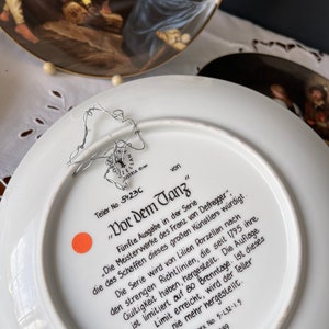 Vintage Lillian Porcelain Wall Plates - Franz Von Defregger ...