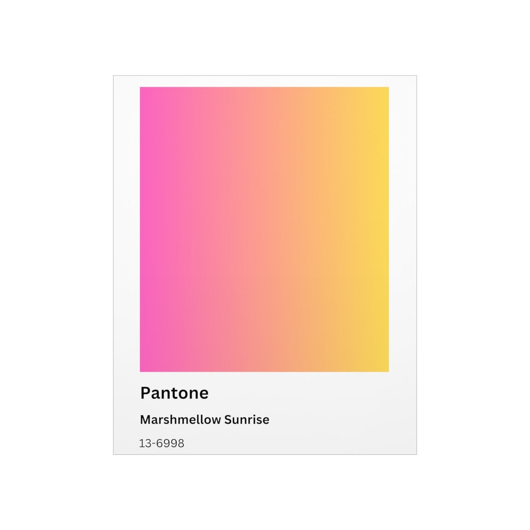 Pantone Print Pantone Poster Sunrise Yellow and Pink Art - Etsy