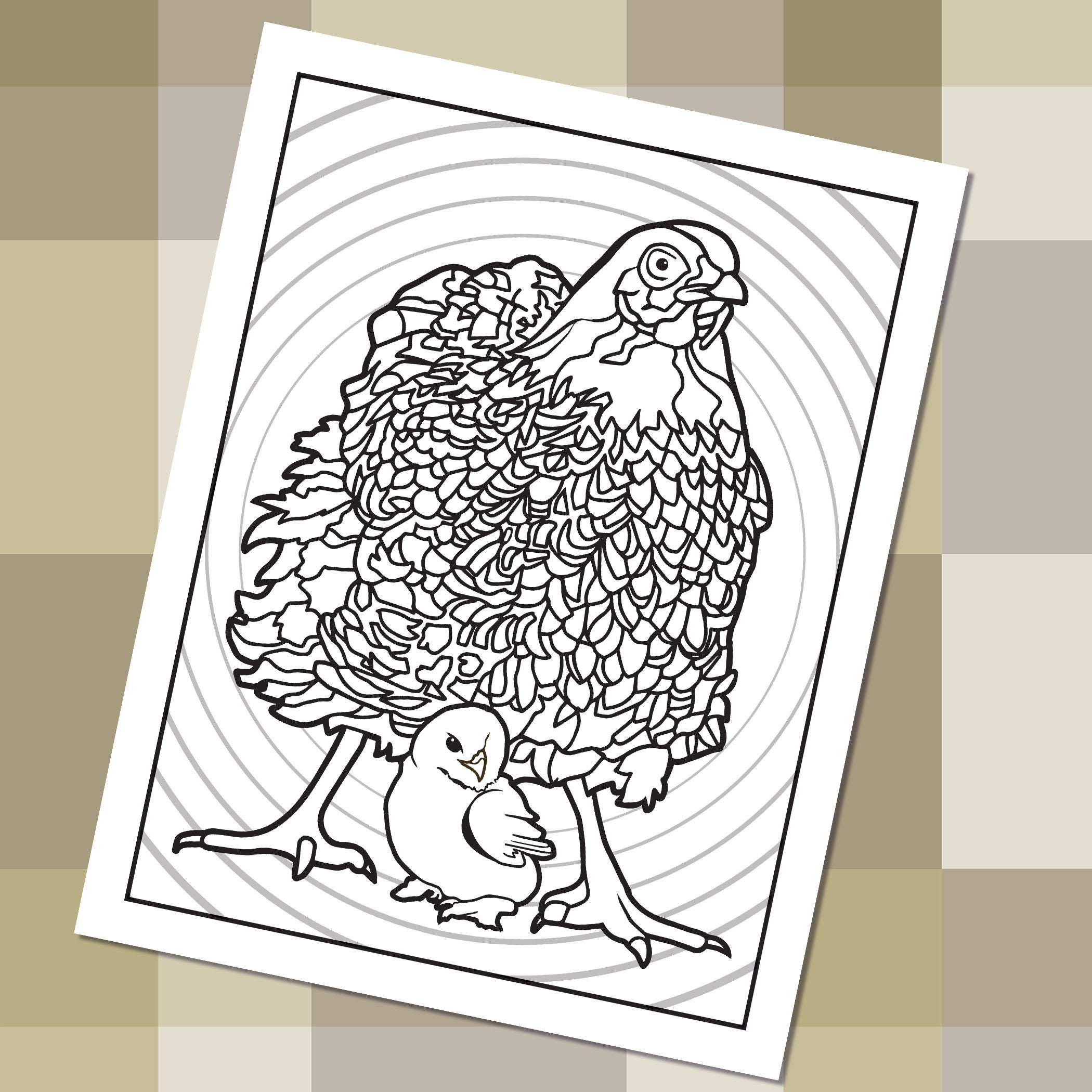 Hen Coloring Pages For Kids