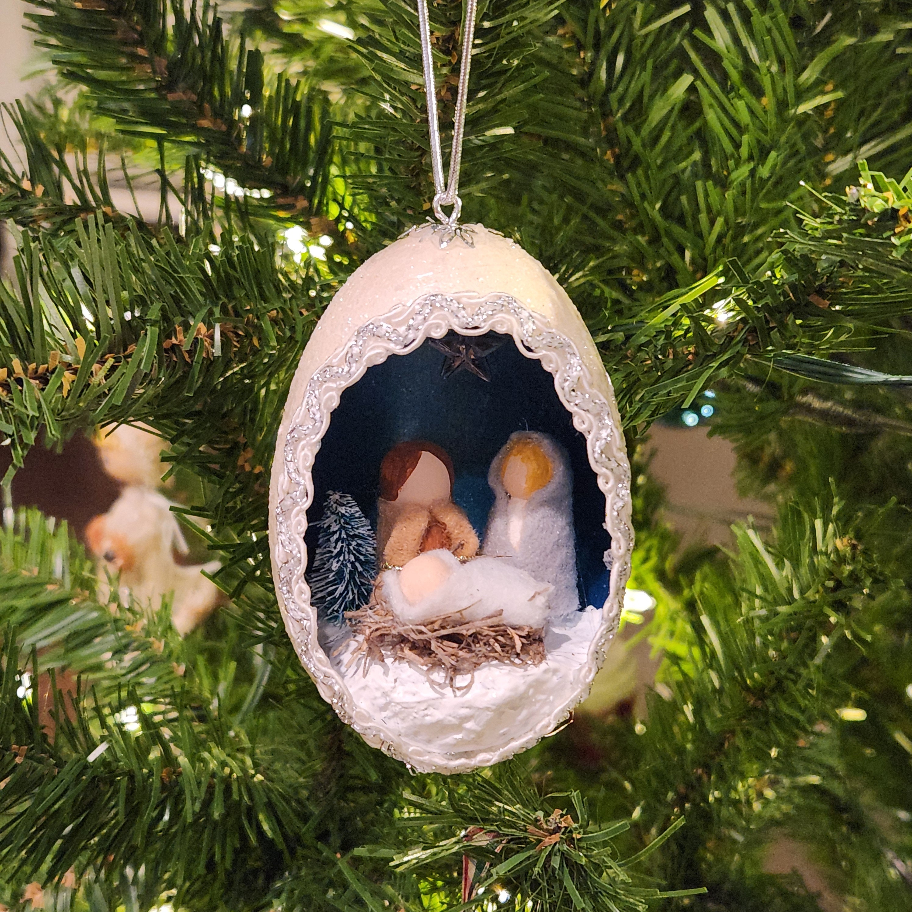 Hand Made Goose Egg Diorama Christmas Ornament - Etsy