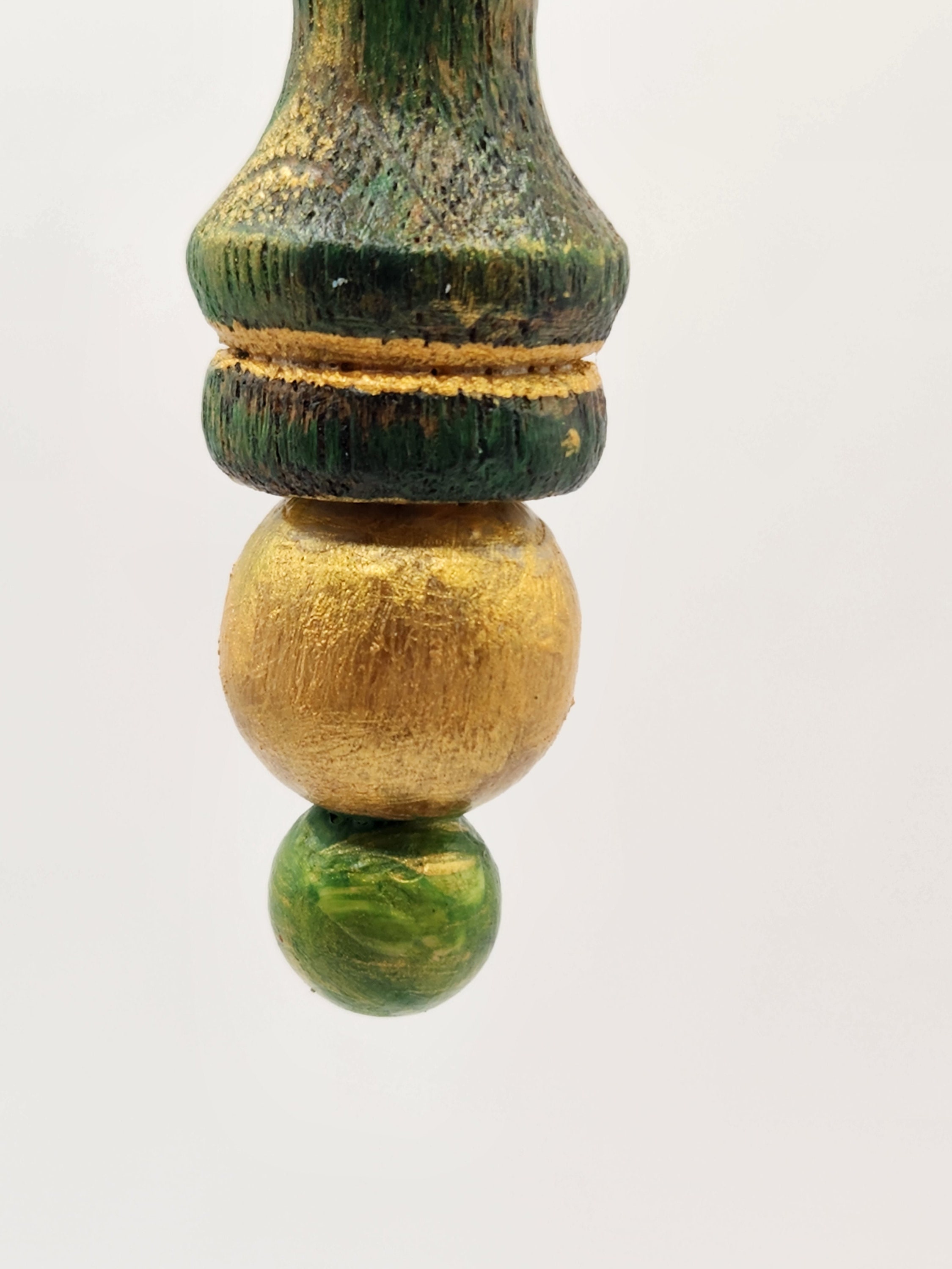 Set of 3 Rustic Wood Spindle Christmas Ornaments - Etsy