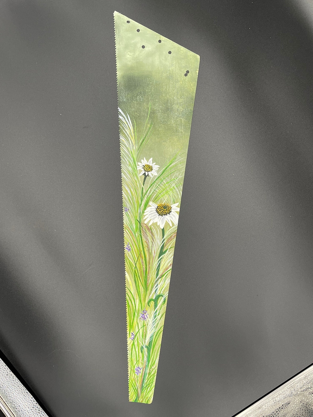 Hand Painted Hand Saw Blade Floral - Etsy