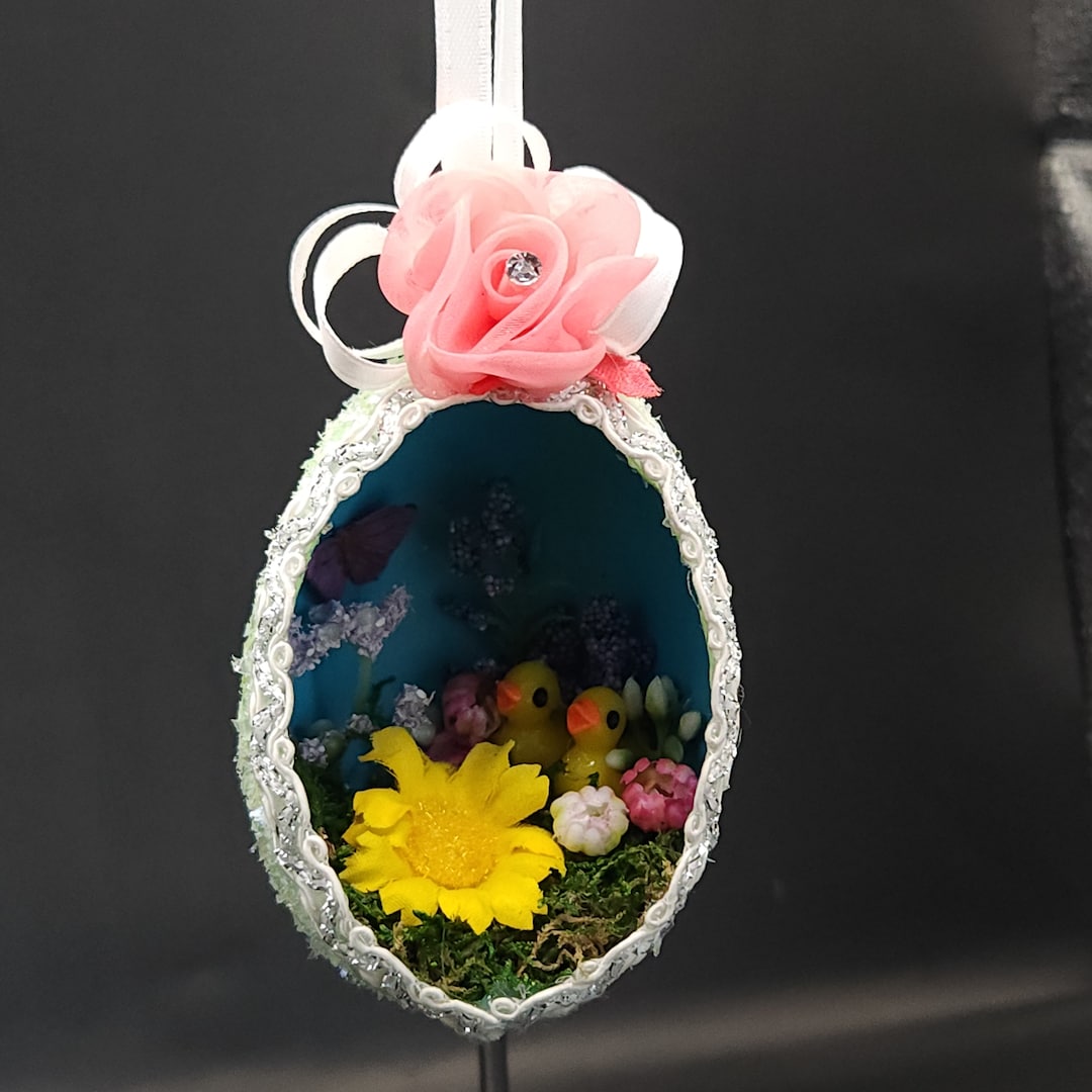 Hand Made Goose Egg Diorama Easter Ornament - Etsy