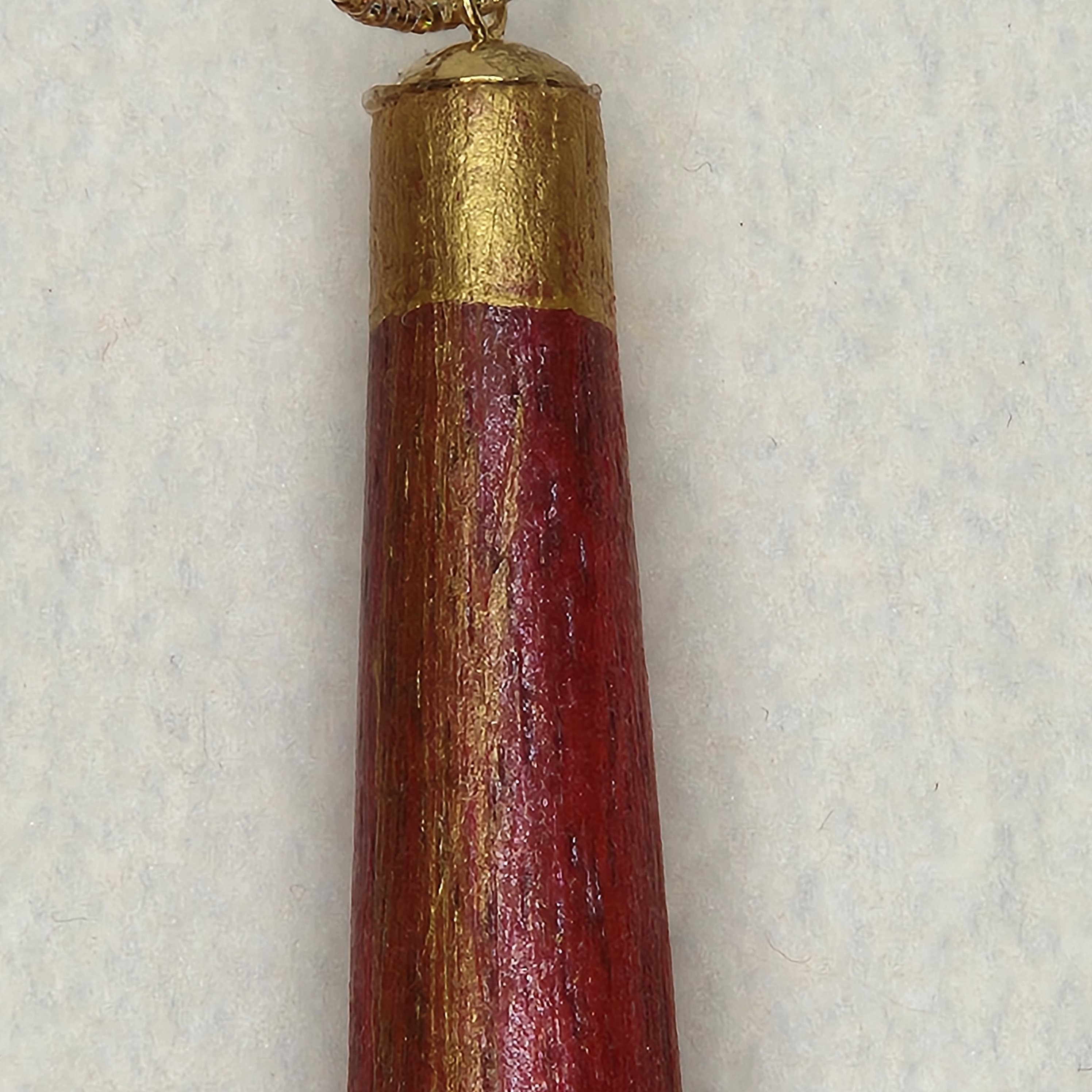 Set of 4 Wood Spindle Christmas Ornaments - Etsy