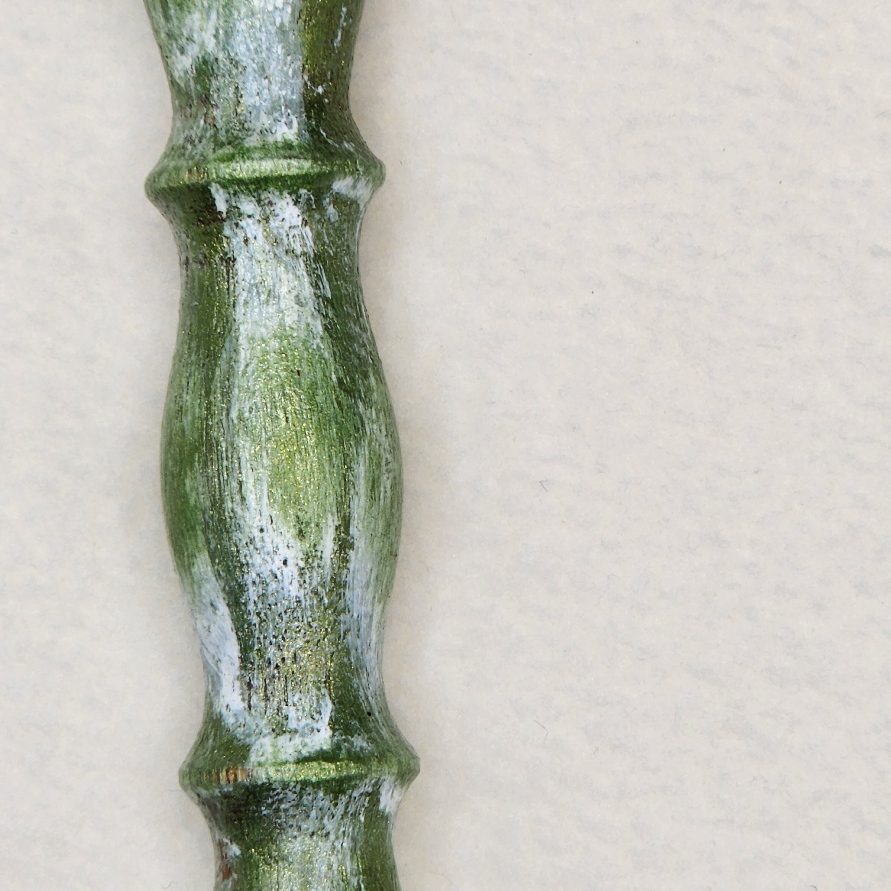 Rustic Green Wood Spindle Christmas Ornament - Etsy