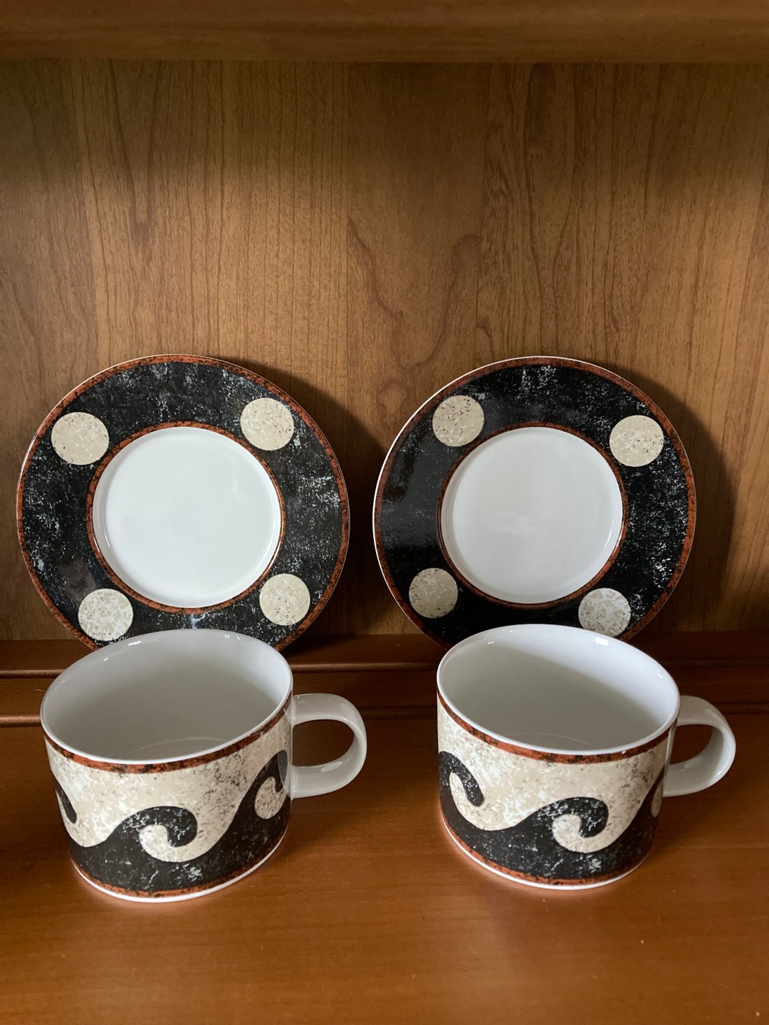 Sasaki Pompeii by Loretta Agro Set of 2 Cups and 2 Saucers - Etsy
