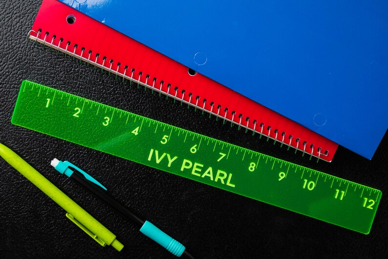 Custom Ruler Cut File | Personalized School Ruler | 12 Inch and 6 Inch ...
